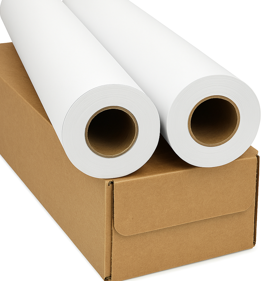 24" x 500' 20lb Engineering Bond Plotter Paper (2-Roll Carton, 3" Core ...